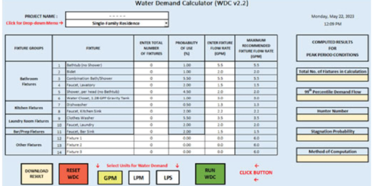 IAPMO’s Water Demand Calculator (WDC) Version 2.2 Available for ...