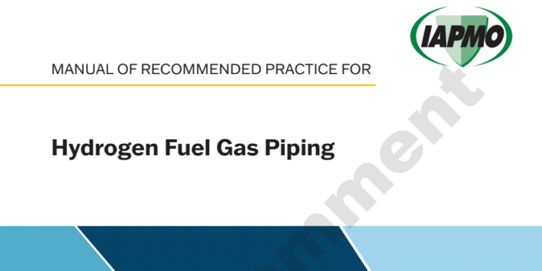IAPMO Seeks Public Input on Manual of Recommended Practice for Hydrogen ...