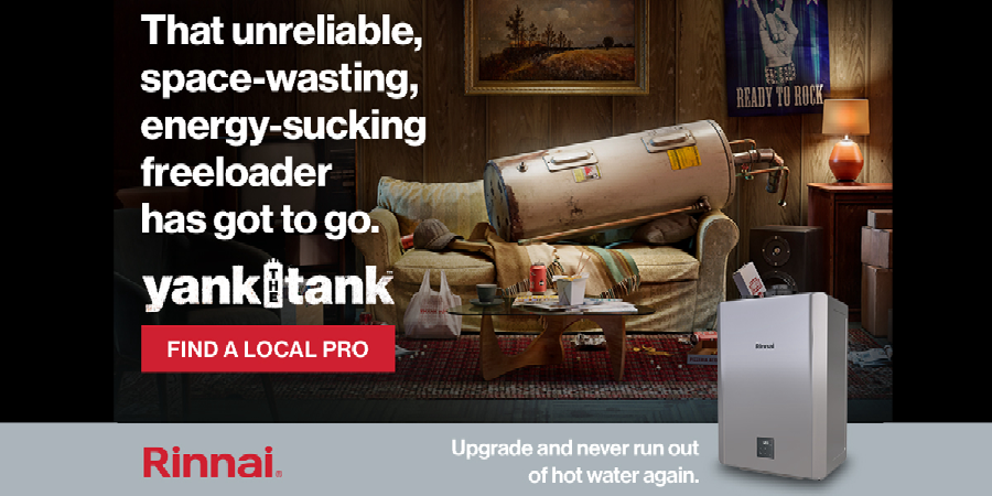 Rinnai Launches Campaign to Showcase the Benefits of Going Tankless - ASPE Pipeline