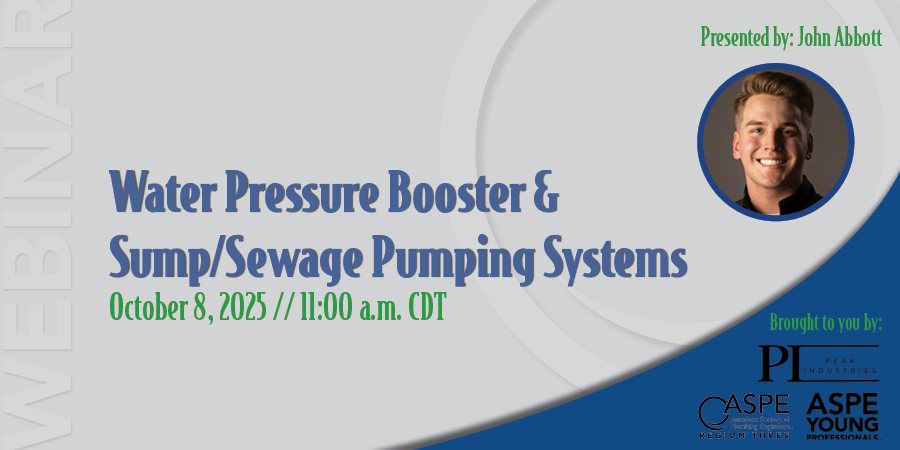 CEU Webinar Will Explore Water Pressure Booster and Sump/Sewage Ejector ...