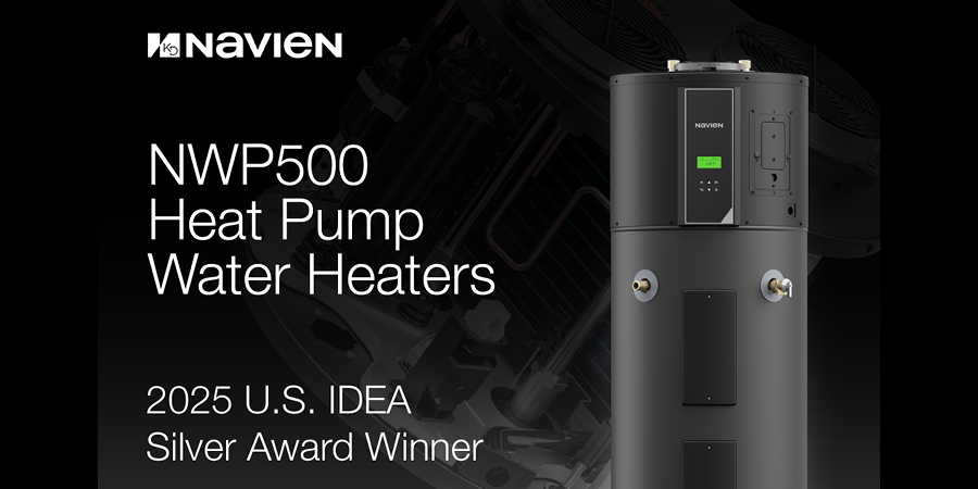 Navien NWP500 Heat Pump Water Heater Wins 2025 IDEA Silver Award - ASPE ...